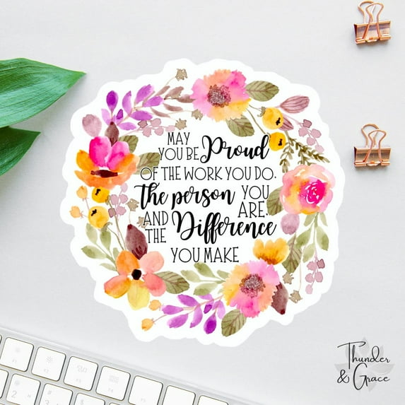 DOPASTICKER May You Be Proud Of The Work You Do Sticker, Social Worker ...