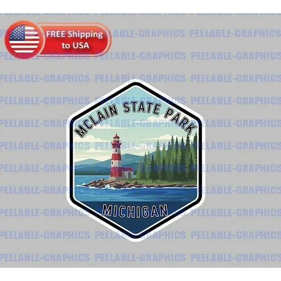 DOPASTICKER Mclain State Park Tablet Luggage Michigan Sticker Travel ...