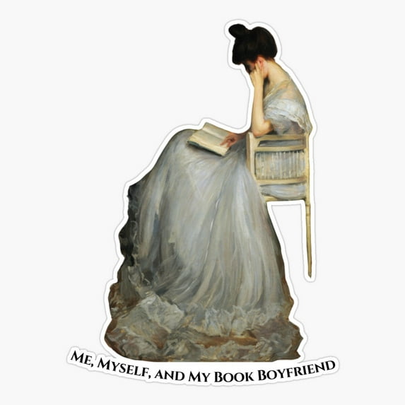 DOPASTICKER Me, Mysel, And My Book Boyriend Sticker, Phone Sticker Car ...