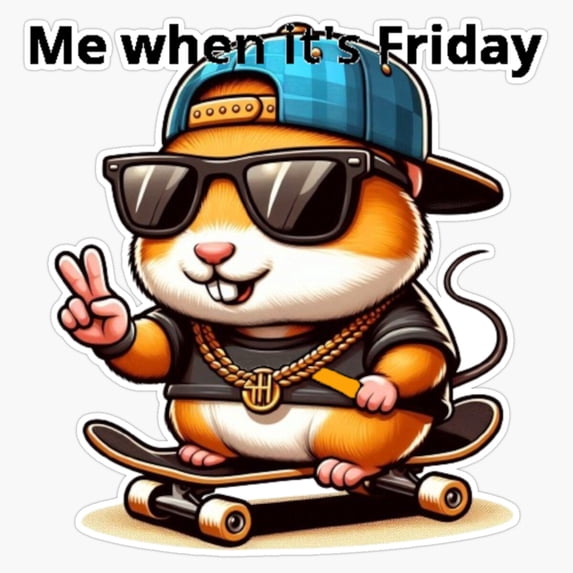 DOPASTICKER Me When It Is Friday Sticker, Phone Sticker Water Bottle ...