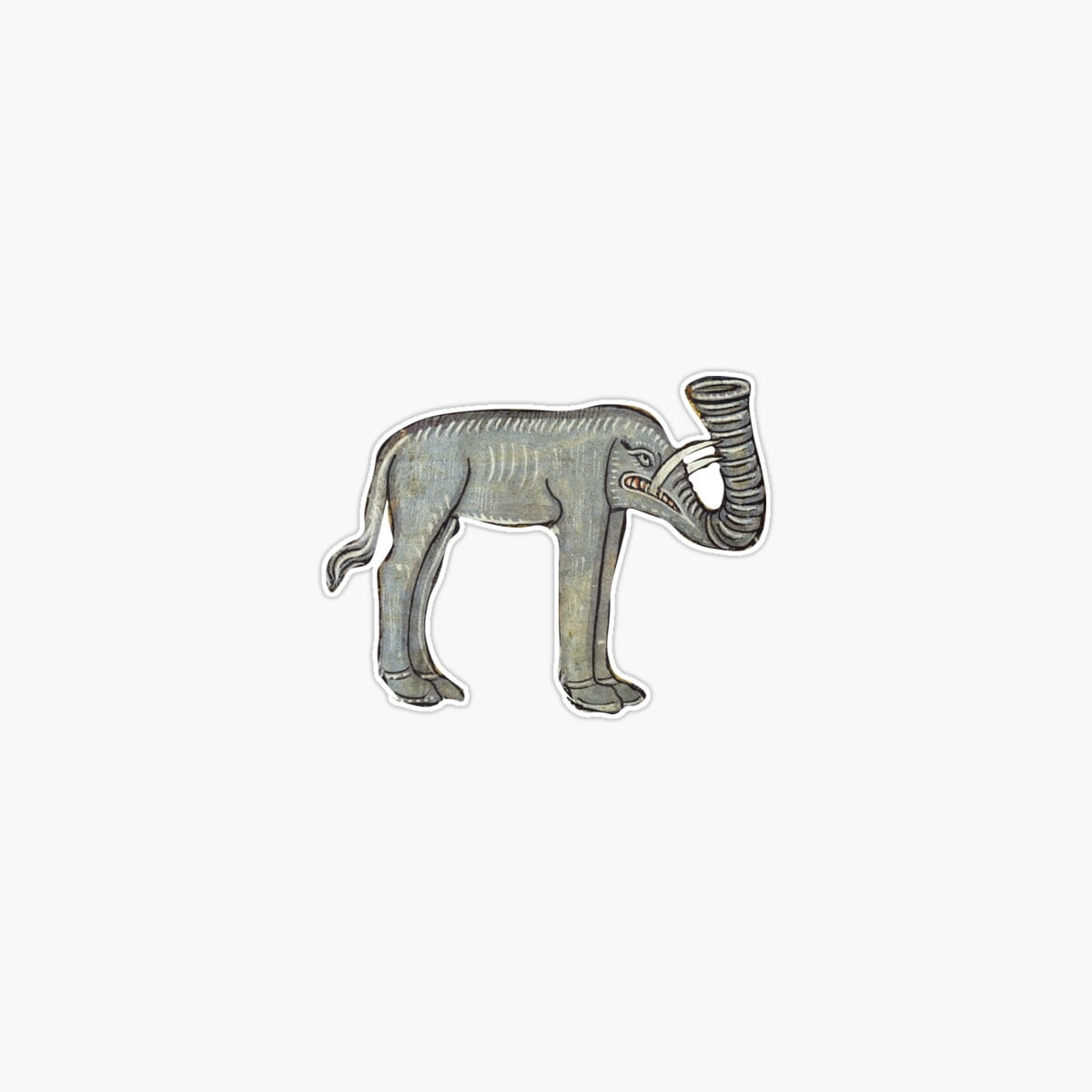DOPASTICKER Medieval Elephant Sticker, Phone Sticker Water Bottle ...