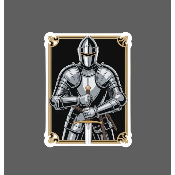 DOPASTICKER Medieval Knight Sticker Warrior Armour Honor Gift Home ...