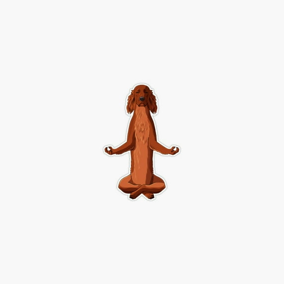 DOPASTICKER Meditating Irish Red Setter Dog Sticker, Phone Sticker Car ...