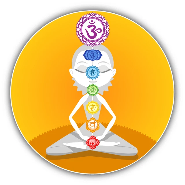 DOPASTICKER Meditation Yoga Asana Sticker Decal Phone Decal Water ...