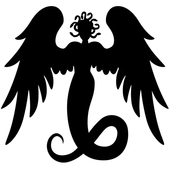 DOPASTICKER Medusa Sticker Silhouette Sea Legend Sailor Woman Snakes ...