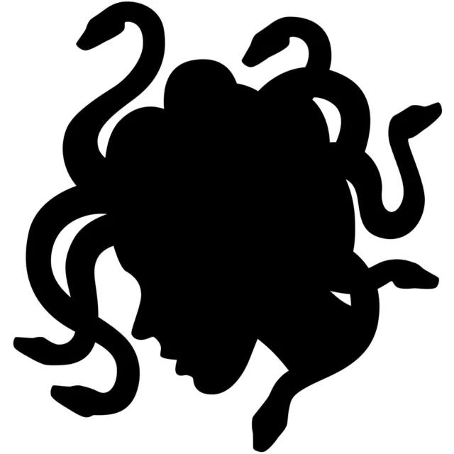 DOPASTICKER Medusa Sticker Silhouette Sea Myth Sailor Woman Snakes Hair ...