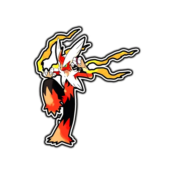 DOPASTICKER Mega Blaziken Sticker Decal Phone Decal Water Bottle ...