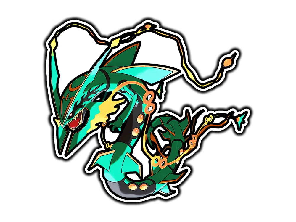 DOPASTICKER Mega Rayquaza Sticker Decal Phone Decal Water Bottle ...