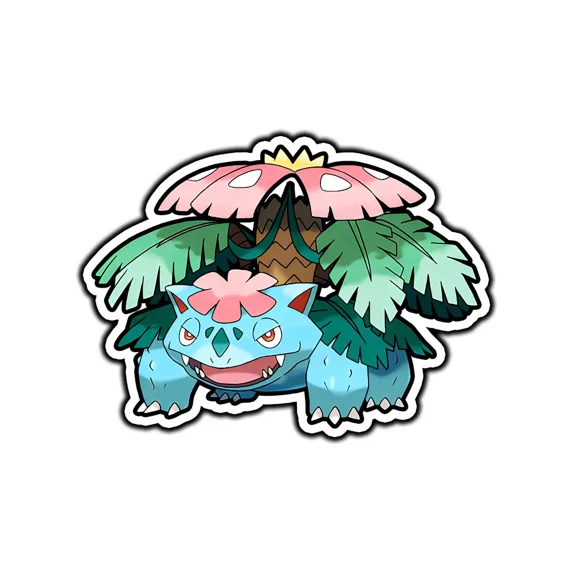 DOPASTICKER Mega Venusaur Sticker Decal Phone Decal Water Bottle ...