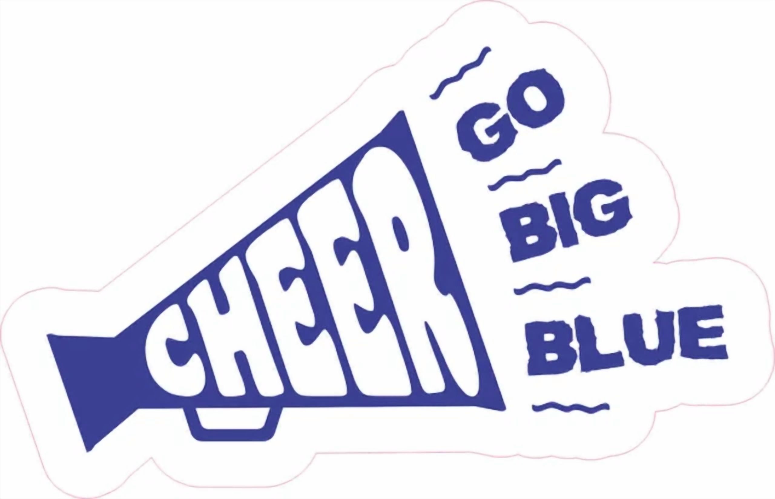 DOPASTICKER Megaphone Cheer Sticker Vehicle Blue Cheerleading Cup ...