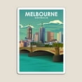 DOPASTICKER Melbourne Vintage Minimal Australia Travel Poster ...