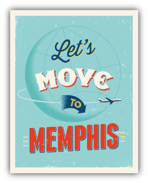 DOPASTICKER Memphis City Usa Travel Label Sticker Decal Phone Decal ...