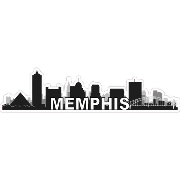 DOPASTICKER Memphis Skyline Sticker Door Sticker Phone Sticker, Latop ...