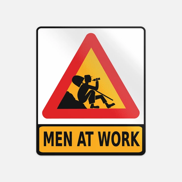 DOPASTICKER Men At Work Sticker Decal Phone Decal Water Bottle Stickers ...