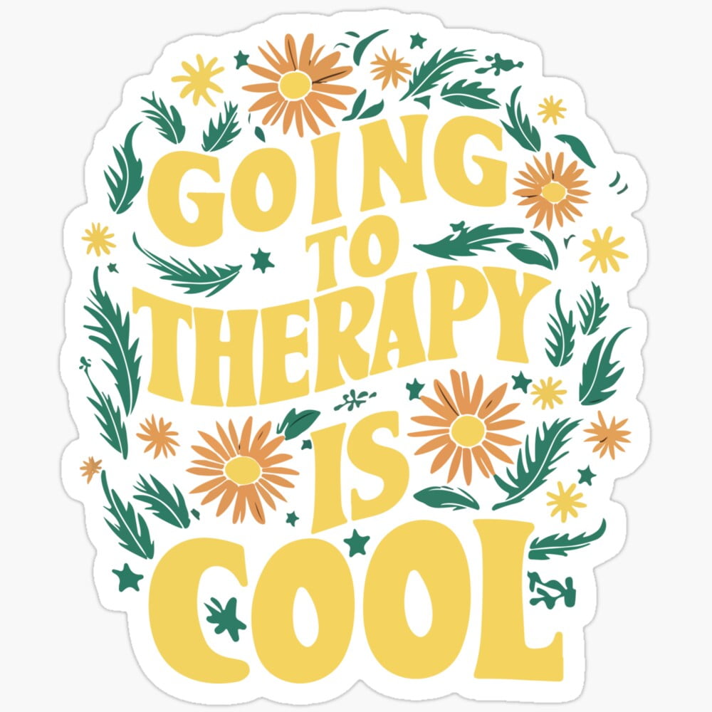 DOPASTICKER Men.Tal Health Awareness Going To Therapy Is Cool ...
