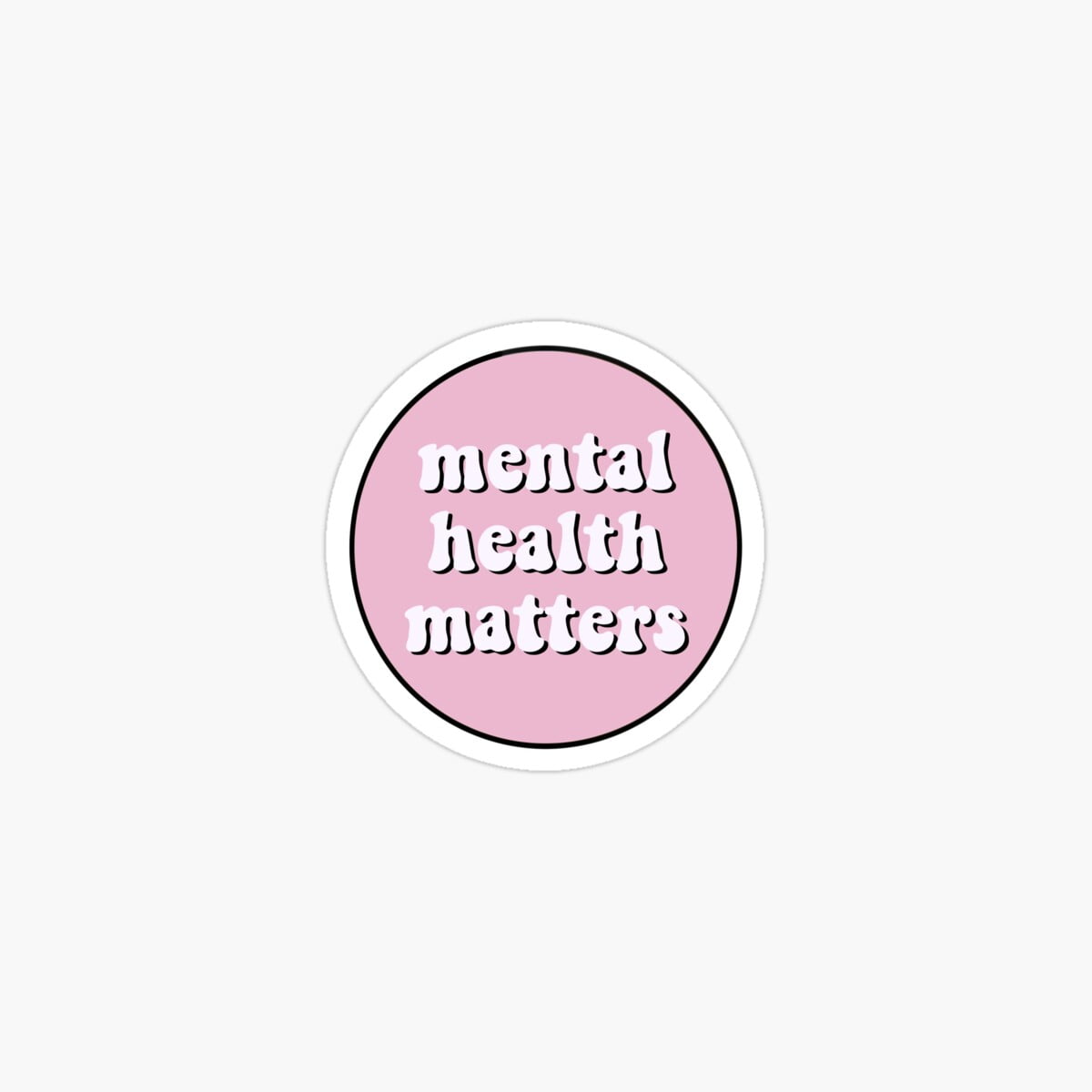 DOPASTICKER Men.Tal Health Matters Pink Sticker, Phone Sticker Car ...