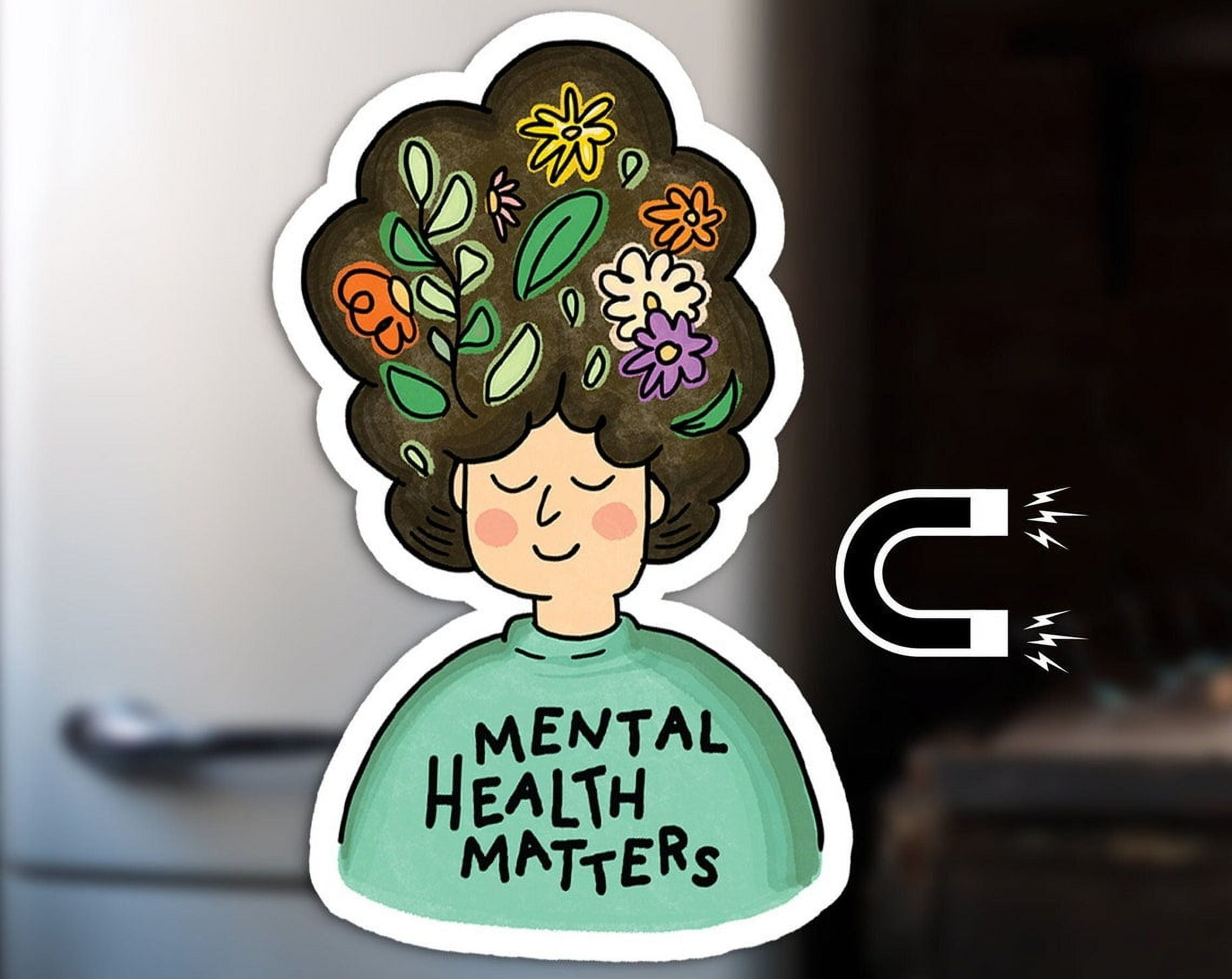 DOPASTICKER Men.Tal Health Matters Sticker, Boho Sticker, Good Vibes ...