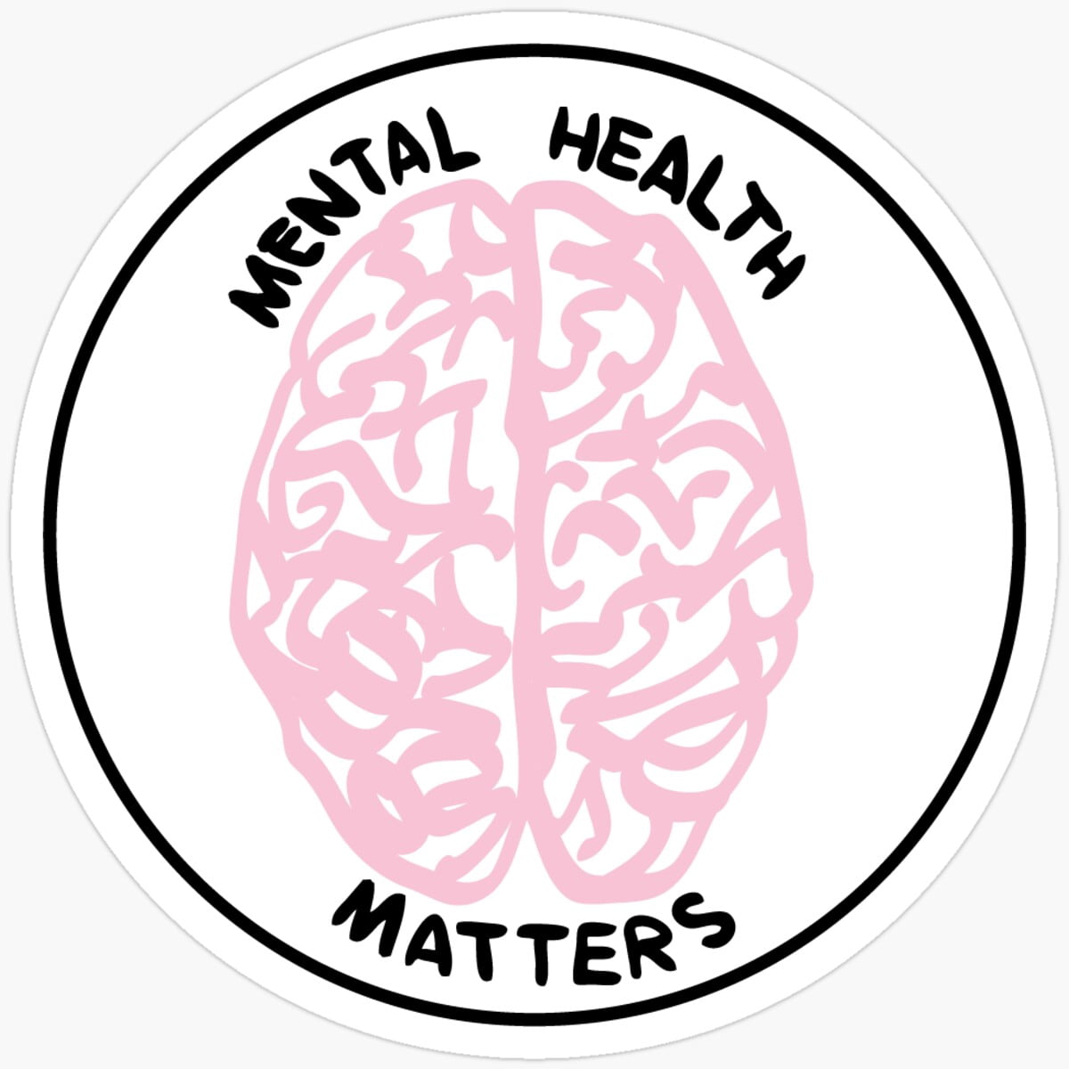 DOPASTICKER Men.Tal Health Matters Sticker. Gift You - Decorate Laptops ...