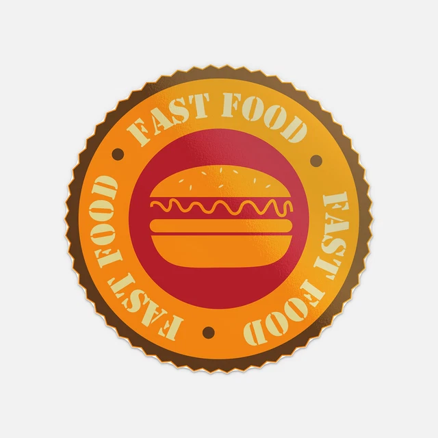 DOPASTICKER Menu Fast Food Burger Sticker Phone Decal Water Bottle ...