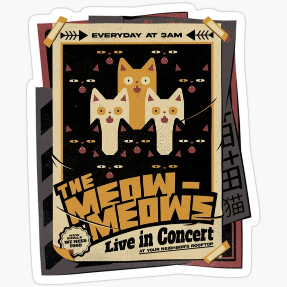 DOPASTICKER Meow Meows Concert Live 3Am Perfect Gift Everyone Phone ...