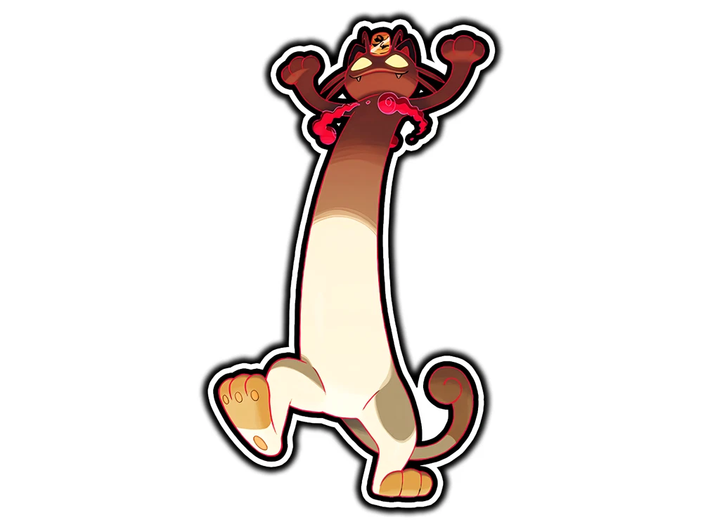 DOPASTICKER Meowth Gigantamax Sticker Decal Phone Decal Water Bottle ...