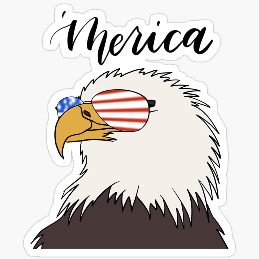 DOPASTICKER Â€˜Merica Sticker Fourth Of July Sticker, Memorial Day ...
