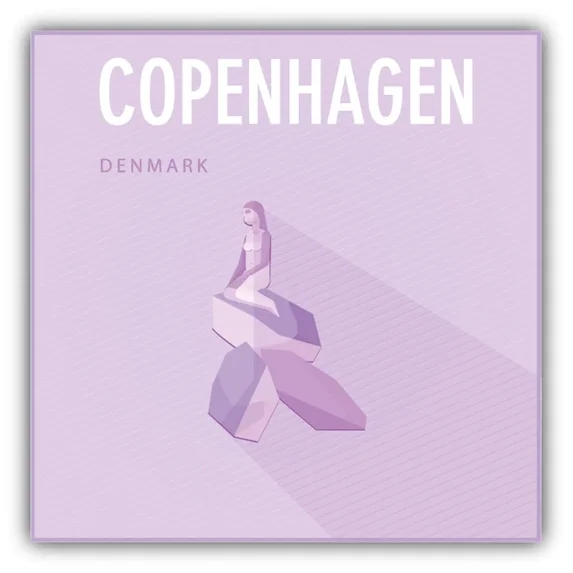 DOPASTICKER Mermaid Copenhagen Denmark Travel Car Sticker Phone Decal ...