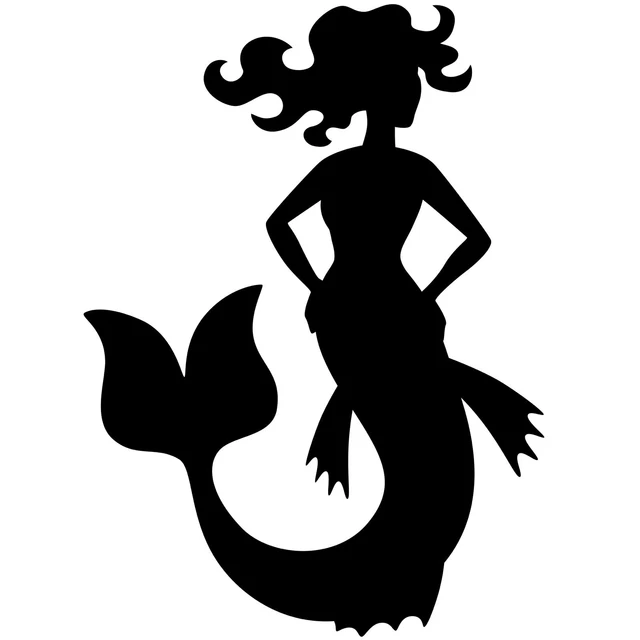 DOPASTICKER Mermaid Sticker Silhouette Sea Myth Woman Fishtail ...