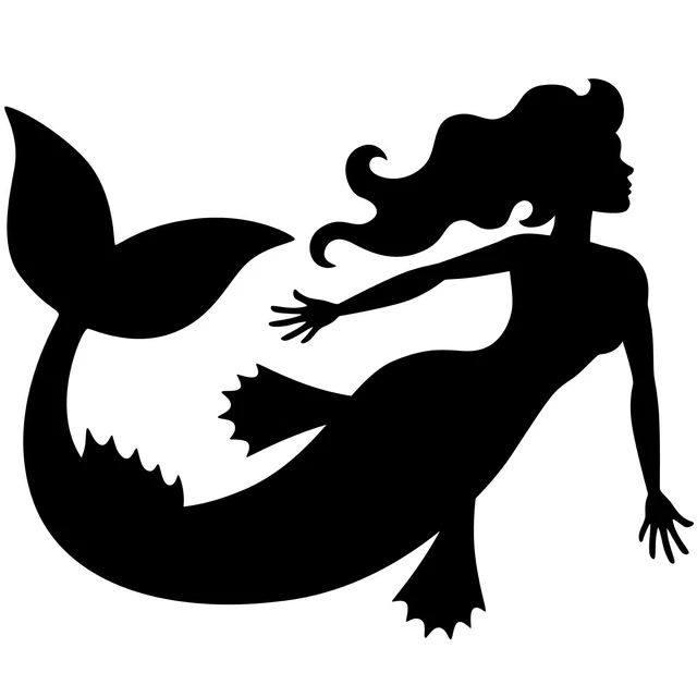 DOPASTICKER Mermaid Sticker Silhouette Sea Myth Woman Fishtail Fish ...