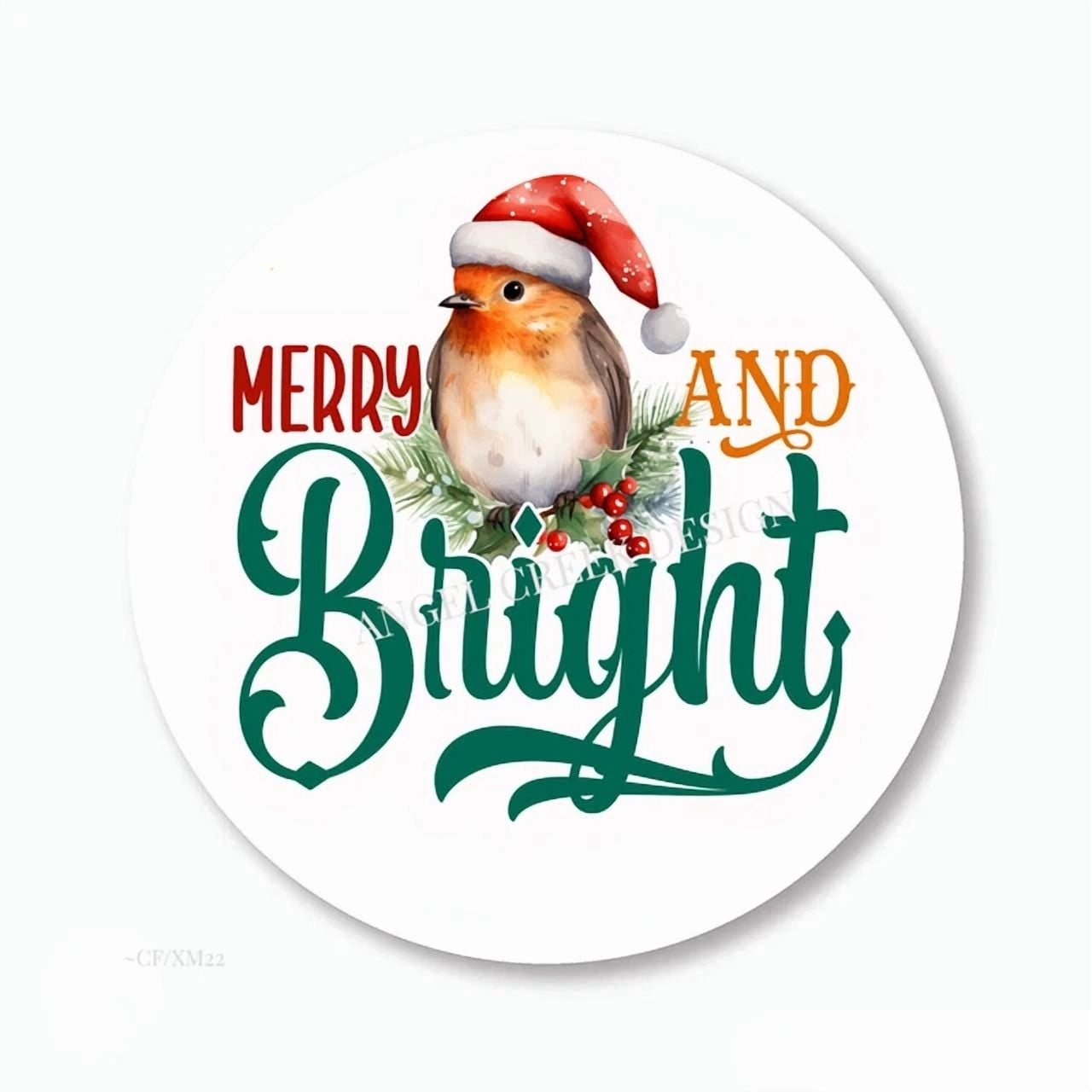 DOPASTICKER Merry & Bright Robin Chri.Stm.As Scrapbook Stickers Phone ...