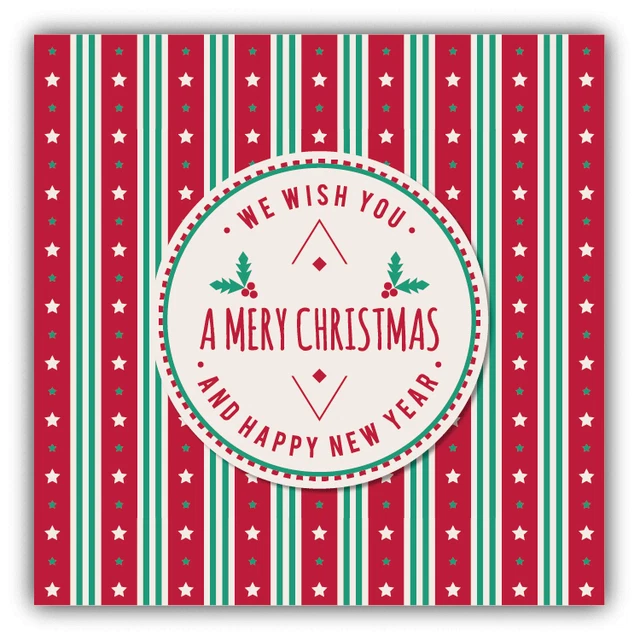 DOPASTICKER Merry Chri.Stm.As Berries Car Sticker Phone Water Bottle ...