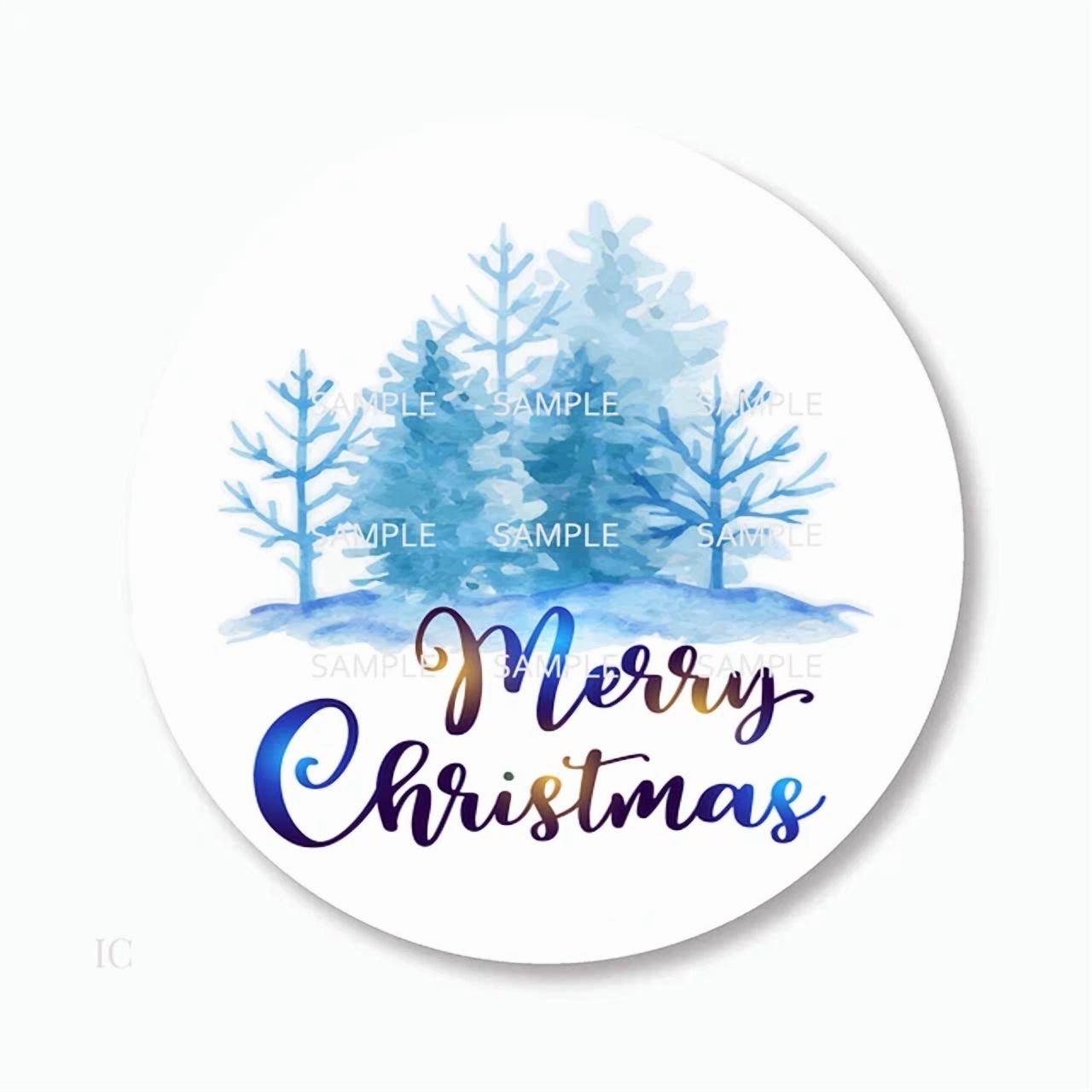 DOPASTICKER Merry Chri.Stm.As Blue Winter Scrapbook Stickers Phone ...