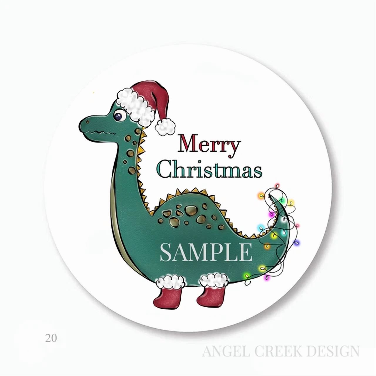 DOPASTICKER Merry Chri.Stm.As Dinosaur Scrapbook Stickers Holiday Phone ...