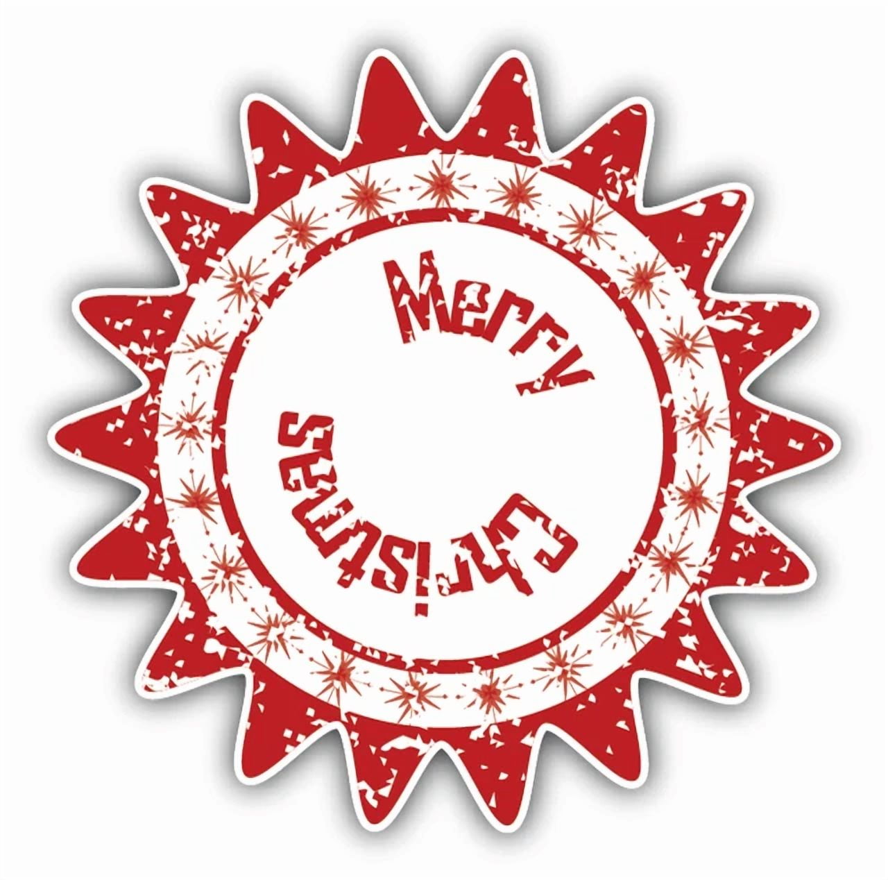 DOPASTICKER Merry Chri.Stm.As Grunge Festival Car Sticker Phone Water ...
