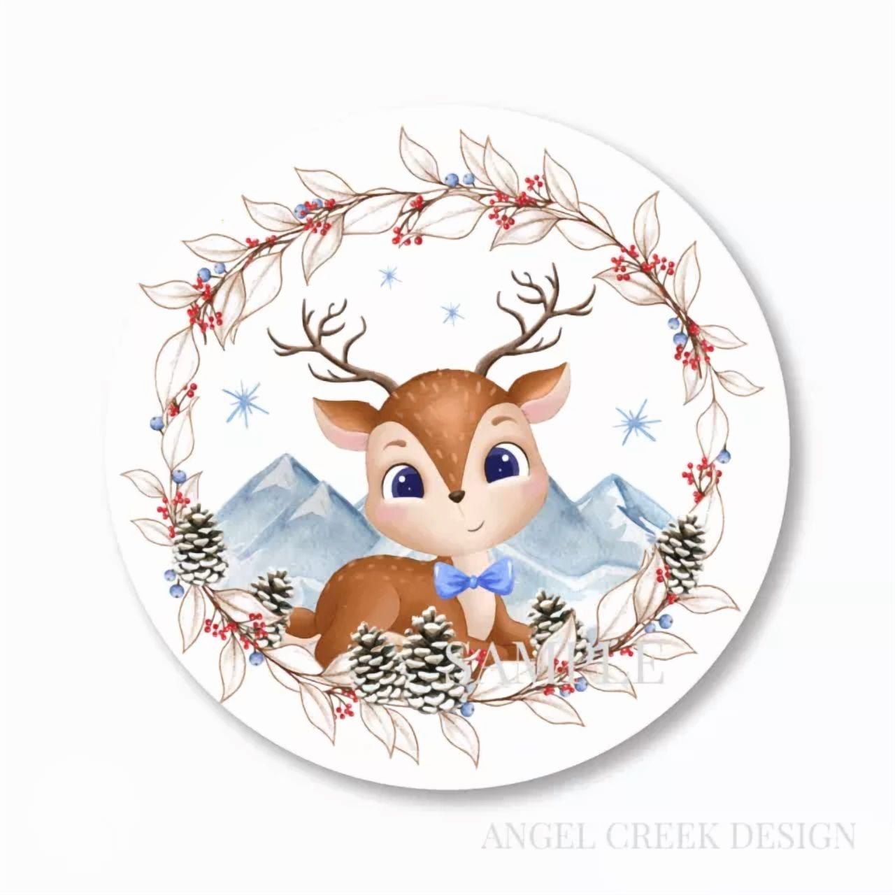 DOPASTICKER Merry Chri.Stm.As Holiday Reindeer Scrapbook Stickers Phone ...