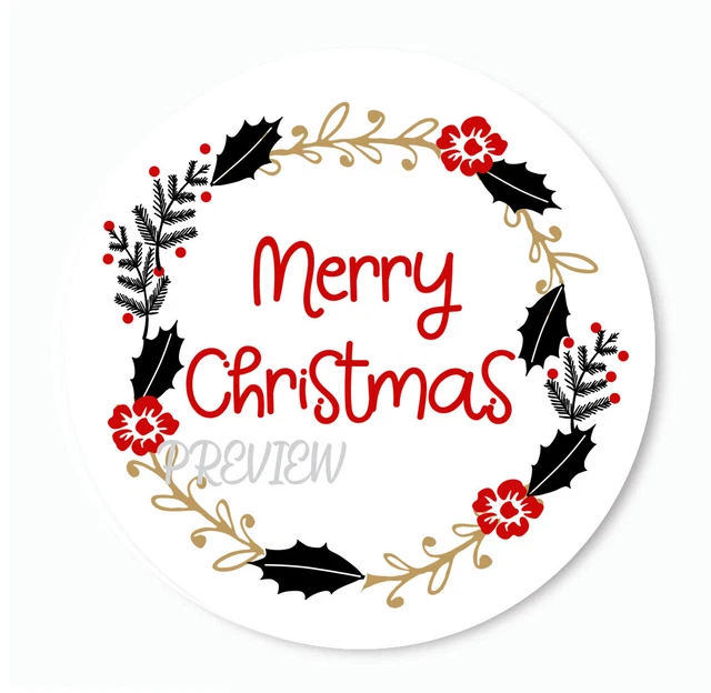 DOPASTICKER Merry Chri.Stm.As Holiday Stickers Scrapbook Stickers Phone ...