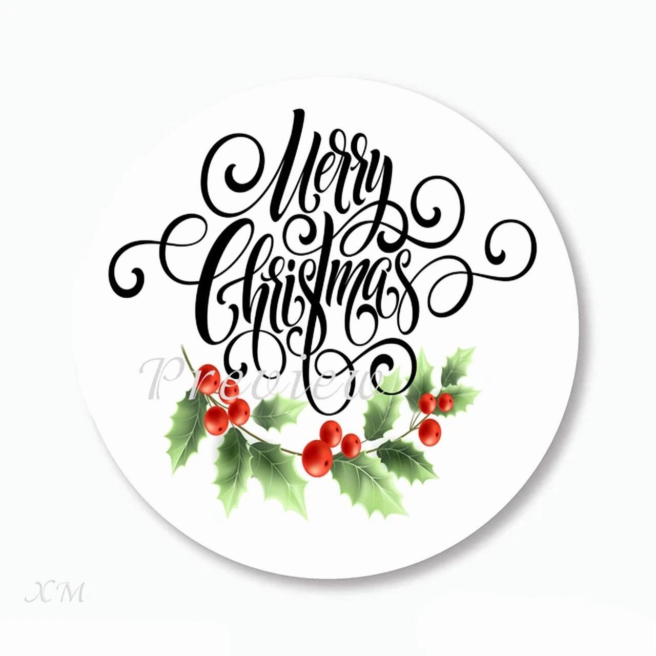 DOPASTICKER Merry Chri.Stm.As Holly Stickers Scrapbook Stickers Phone ...