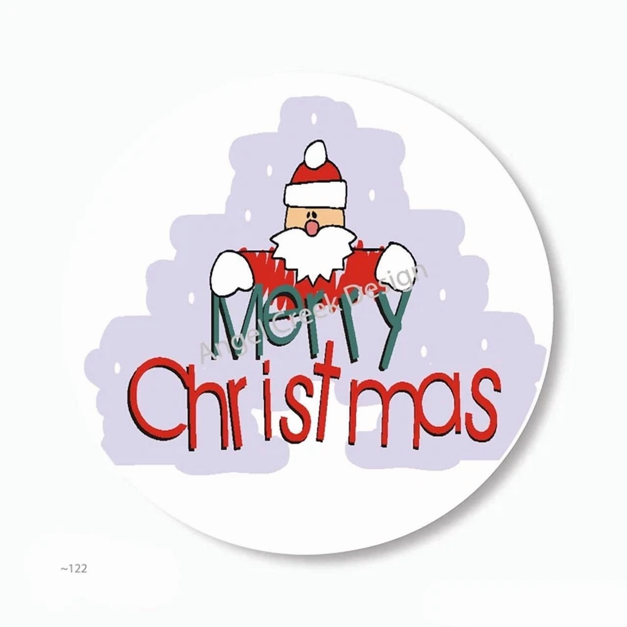 DOPASTICKER Merry Chri.Stm.As Kids Drawing San.Ta Scrapbook Stickers ...