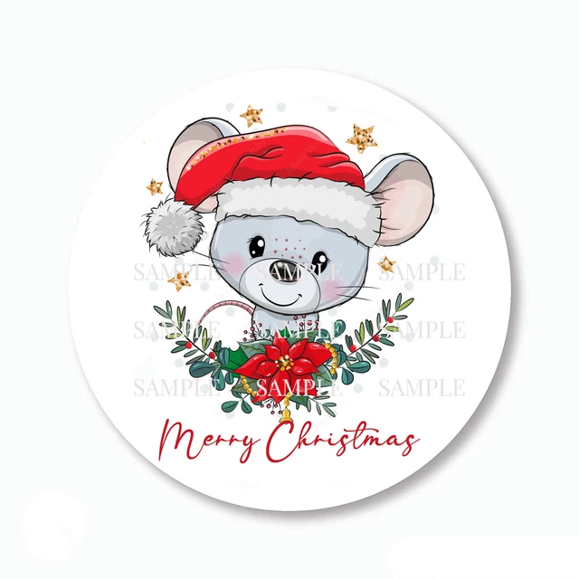 DOPASTICKER Merry Chri.Stm.As Mouse Scrapbook Stickers Phone Water ...
