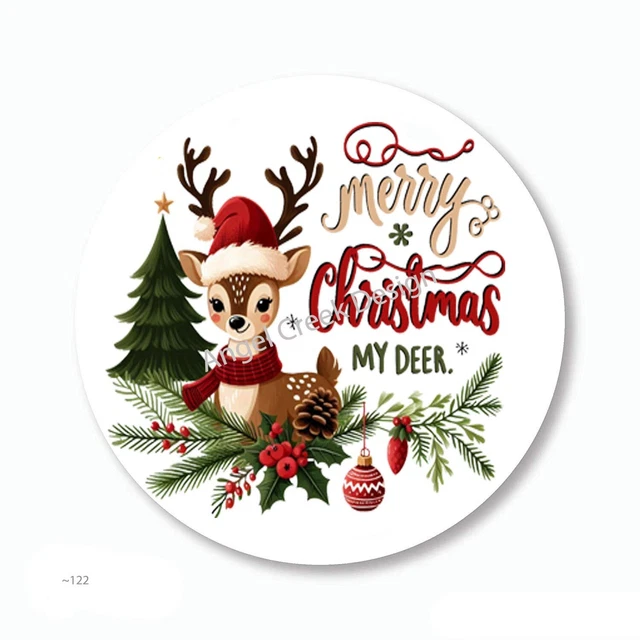DOPASTICKER Merry Chri.Stm.As My Deer Reindeer Scrapbook Stickers Phone ...