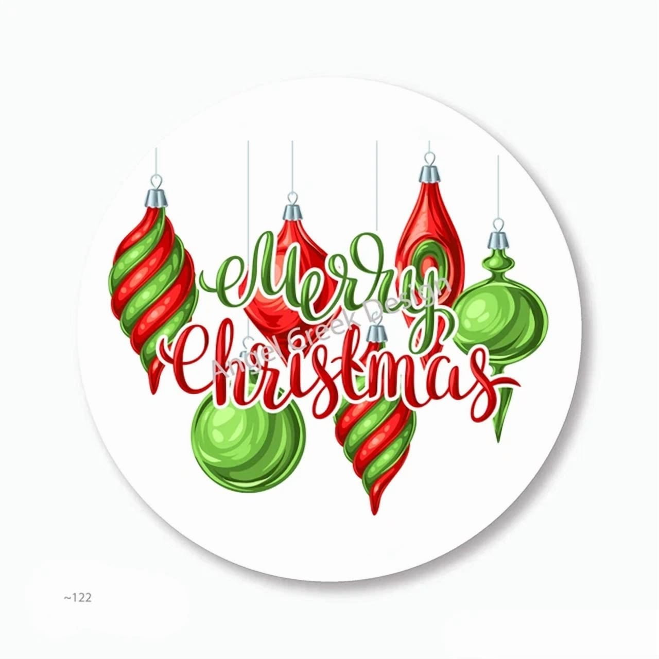 DOPASTICKER Merry Chri.Stm.As Ornaments Scrapbook Stickers Phone Decal ...