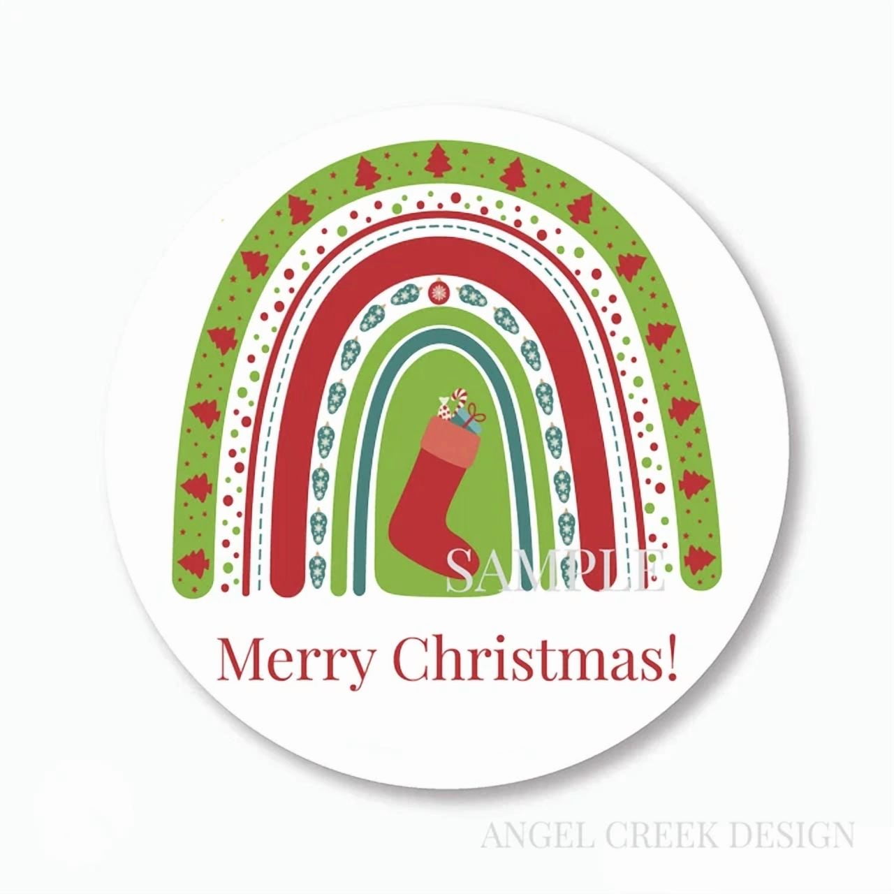 DOPASTICKER Merry Chri.Stm.As Rainbow Scrapbook Stickers Chri.Stm.As ...