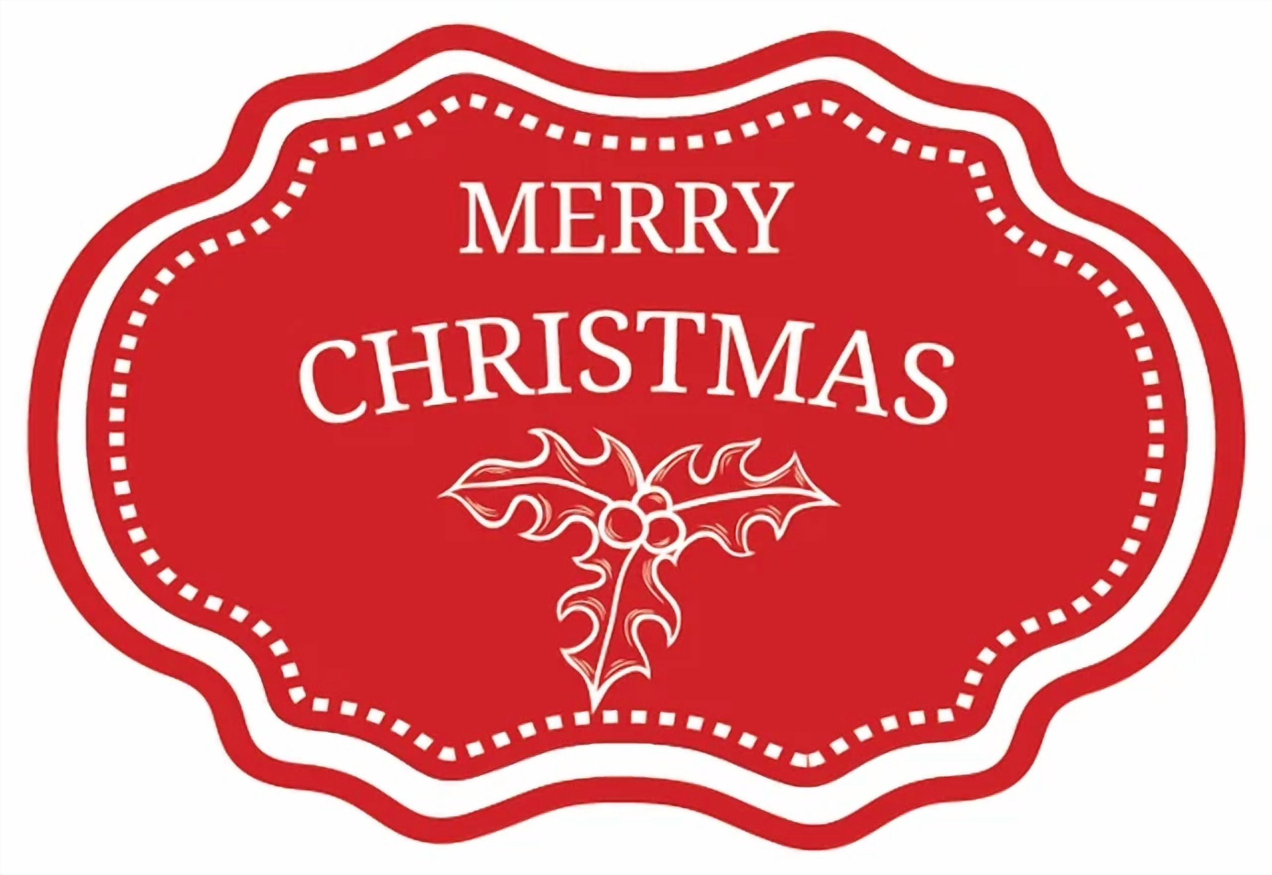 DOPASTICKER Merry Chri.Stm.As Red Car Sticker Phone Water Bottle ...