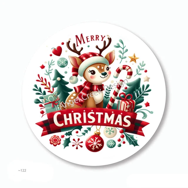 DOPASTICKER Merry Chri.Stm.As Reindeer Scrapbook Stickers Phone Decal ...
