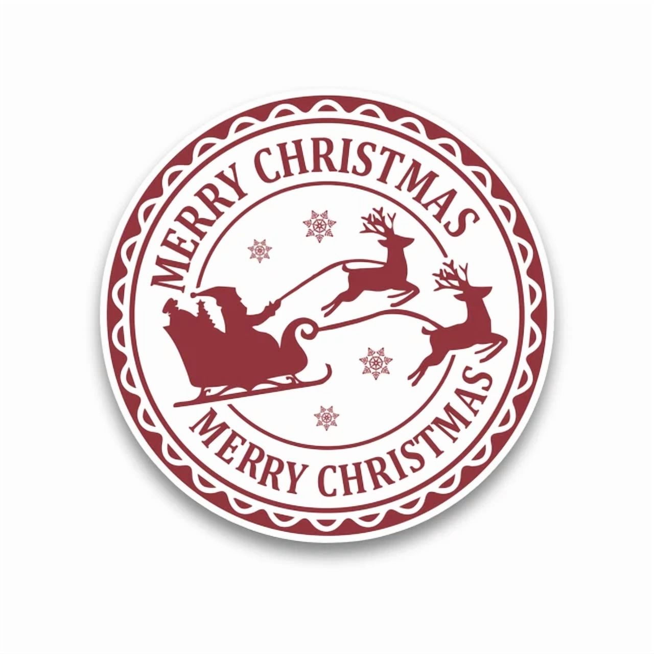 DOPASTICKER Merry Chri.Stm.As San.Ta Claus Xmas Sticker Decal Car ...