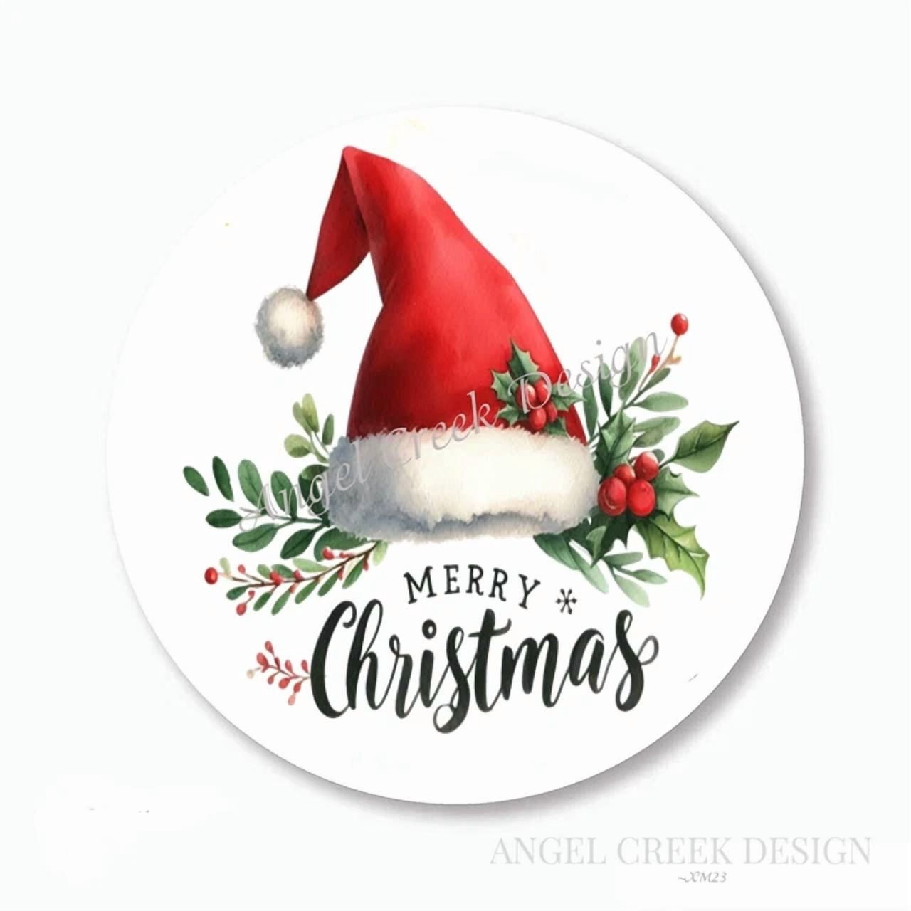 DOPASTICKER Merry Chri.Stm.As San.Ta Hat Holiday Scrapbook Stickers ...