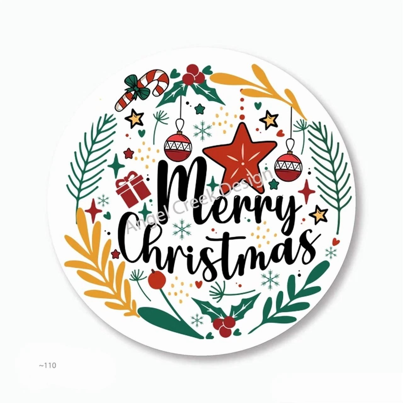 DOPASTICKER Merry Chri.Stm.As Scrapbook Stickers Holiday Phone Decal ...