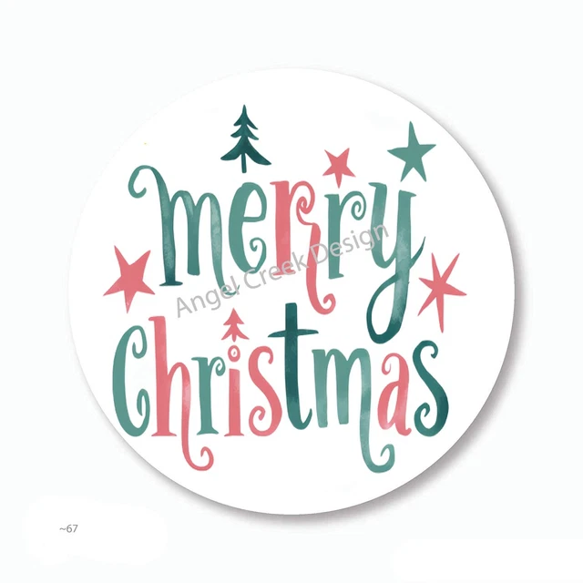 DOPASTICKER Merry Chri.Stm.As Stars Scrapbook Stickers Phone Decal ...