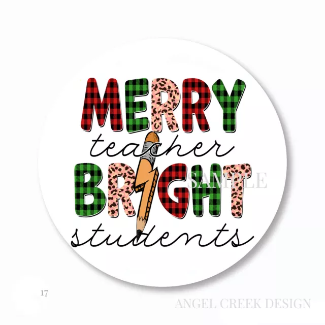 DOPASTICKER Merry Chri.Stm.As Teacher Scrapbook Stickers Phone Decal ...