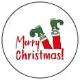 DOPASTICKER Merry Chris.Tmas Elf Feet Stickers Favors Phone Decal Water ...